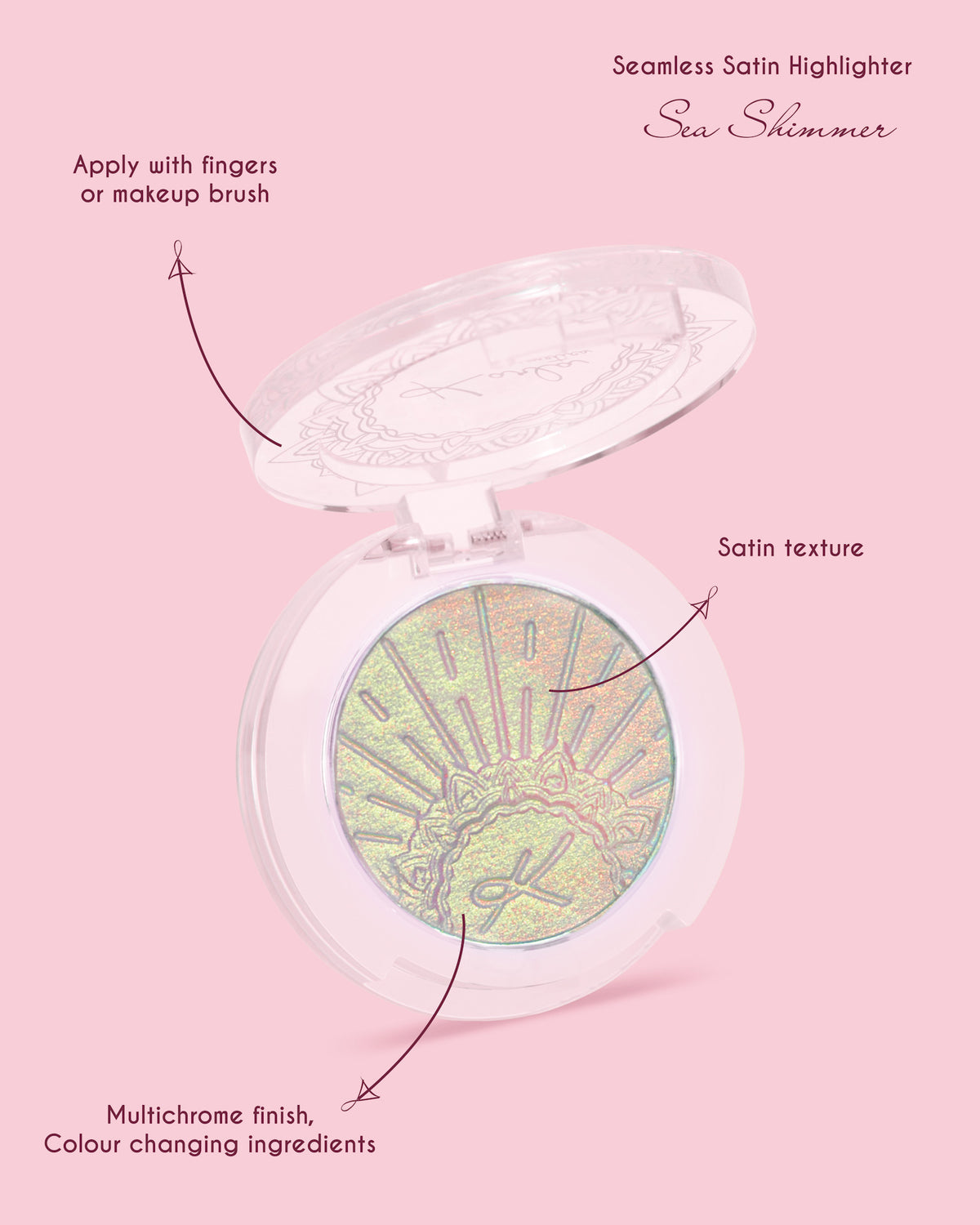 Sea Shimmer Seamless Satin Highlighter | Karla Cosmetics